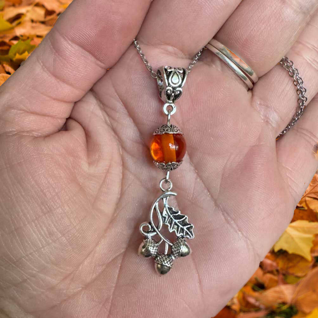Enchanted Oak & Amber Necklace – MoonChild Spiritual Emporium