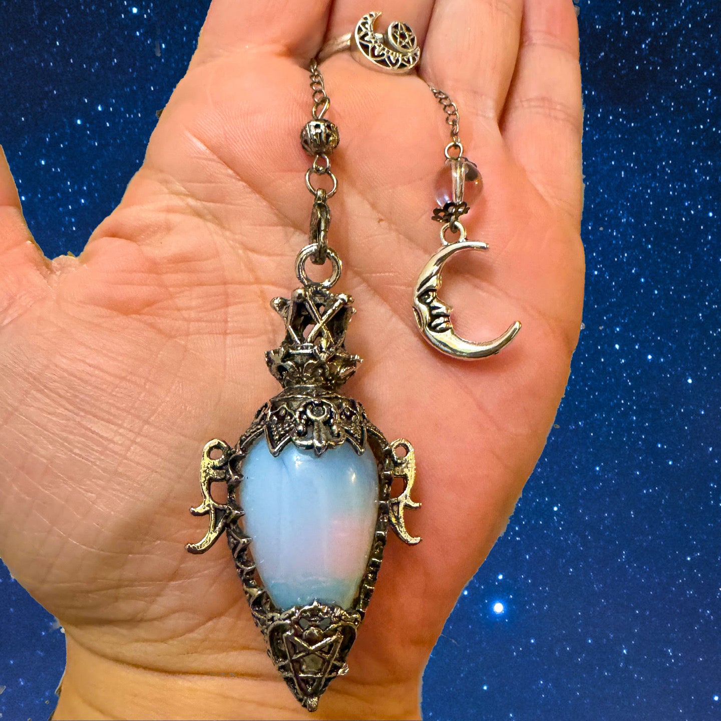 Mystic Moon Opalite Enchantment Pendulum – MoonChild Spiritual Emporium