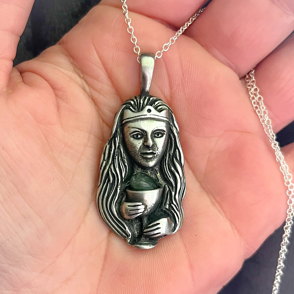Aventurine Chalice Goddess Necklace – MoonChild Spiritual Emporium
