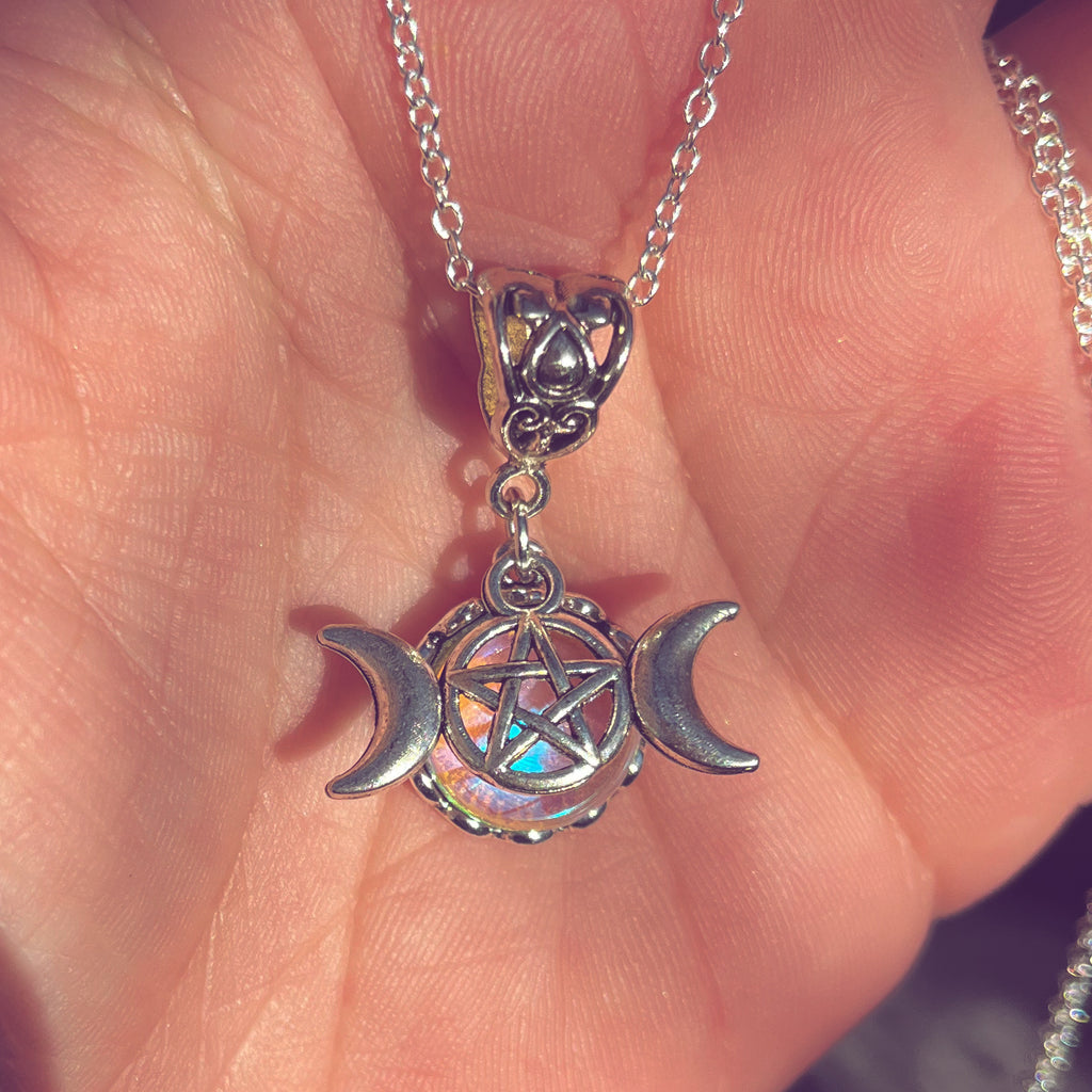 Mystic Triple Moon Necklace – MoonChild Spiritual Emporium